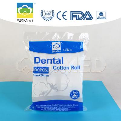 China OEM Absorbent Medical Disposable Products Dental Cotton Rolls 8*38mm for sale