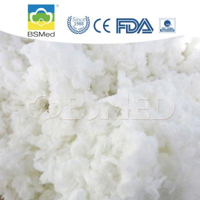 China Medical Grade Bleached Cotton Material 100% Pure with 23g Water Absorption and 6s Sinking Time for Surgical Use for sale
