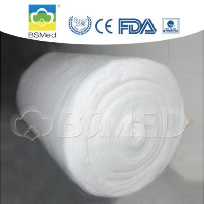 China Bleached Veterinary Cotton Wool Roll 100% Purity 1000g for sale