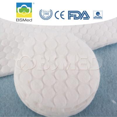 China Round Organic Cotton Exfoliating Pads 100% Natural Material with ISO9001 FDA CE Certification - 50-200pcs Packaging for sale