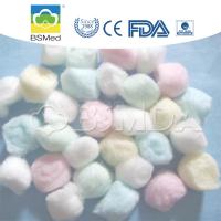 China Medical Alcohol Colored Cotton Wool Balls 0.3g-9g Sizes for Wound Care Dressing - EP/BP Standards for sale