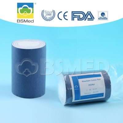 China High Absorbent Medical Cotton Wool Roll 25g-1000g Surgical Dressing YY/T0330-2015 Standard for sale