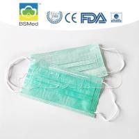China 3-Ply Disposable Face Mask with Elastic Earloops - SPP 18G/20G/25G Material in White, Green, Pink, Blue Colors for sale