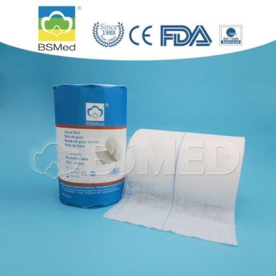 China 100% Cotton Medical Gauze Bandage Roll - 21S/32S/40S Yarn, Multiple Mesh Sizes 30×20 to 20×12 for sale