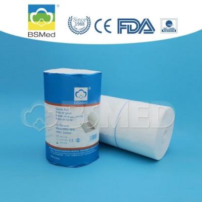 China Hospital Disposable Medical Cotton Gauze Roll 91cm x 100m with 3-5s Absorbency and BP/USP/EUP Certification for sale