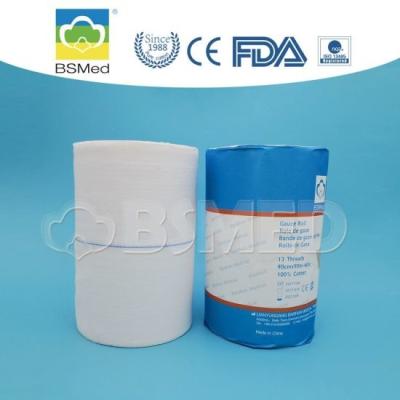 China Medical Cotton Gauze Roll 100% Cotton Degreased Bleached - 90cm to 130cm Width, 10m to 3000m Length Options for sale