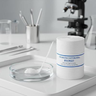China Odorless Cotton Roll BSCR027 Offering Sinking Time 6s Max Designed for Medical Dental and Industrial Needs for sale