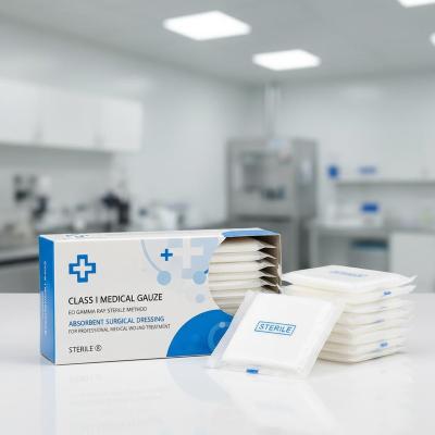 China Class I Medical Gauze EO Gama Ray Sterile Method Absorbent Surgical Dressing for Professional Medical Wound Treatment for sale