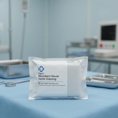 China Class I absorbent gauze sterile dressing CE ISO13485 FDA approved for professional medical and surgical wound management for sale
