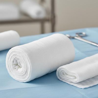 China Soft Cotton Gauze Roll Surgical Supply Offering Comfortable Soft Material for Medical Dressing and Surgical Applications for sale