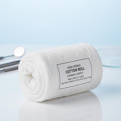 China Non-sterile Cotton Roll Surgical Supply Fiber Length 13-16mm Designed for Medical and Dental Applications for sale