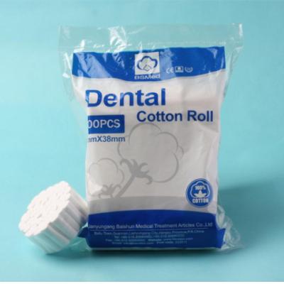 China Single-use Dental Cotton Roll 100% Medical Absorbent Cotton for General Dental Applications with Low-Lint Performance CE Certified for sale