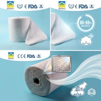 China High Whiteness 85-93 Cotton Wool Roll Medical Use Soft White Color 500g Grade for sale