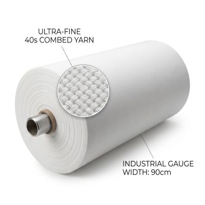 China Jumbo Gauze Roll Raw Material 40s Combed Yarn 90cm x 3000m OEM Custom Roll Length for sale