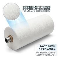 China High Elasticity Crimped Cotton Gauze Roll 24x20 Mesh Bleached 4 Ply Medical Fabric for sale