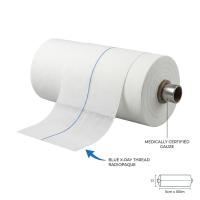 China Pre Cut Gauze Roll Blue Line X Ray Thread 5cm x 100m First Aid Dressing Hospital Use for sale