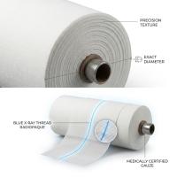 China Pre Cut Gauze Roll Blue Line X Ray Thread 5cm x 100m First Aid Dressing Hospital Use for sale