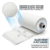 China High Elasticity Crimped Cotton Gauze Roll 24x20 Mesh Bleached 4 Ply Medical Fabric for sale