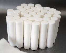 China Soft Disposable Medical Absorbent Dental Cotton Rolls 3.8cm Length with 0.8-1.2cm Diameter Options for sale