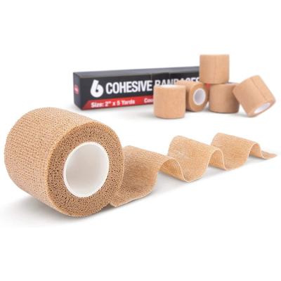 China Breathable Elastic Nonwoven Cohesive Bandage 2.5-15cm x 4.5m with 2:1 Stretch Ratio for Medical & Sports Use for sale