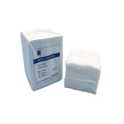 China FDA Folded Edge 12ply Disposable Gauze Swabs 10x10cm Medical Dressing with EO/Gamma Sterilization for sale
