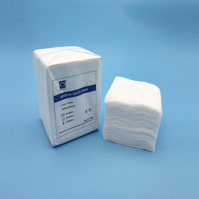China 4x4 Medical Absorbent Sterile Pad with X-Ray Detection - 100% Cotton Gauze Swabs in 45x45cm and 30x30cm Sizes for sale