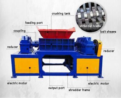 China Industrial Double Shaft Shredder Waste Car Plastic Scrap Metal Steel Shredder Machine 2 Shaft Shredder for sale