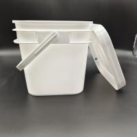 China 100% PP 2L 3L 5L 10L Square Shaped Plastic Bucket Anti Fall Screen Printing for sale
