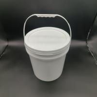China Round PP Plastic Bucket 5 Gallon Polypropylene Buckets With Metal Handle for sale