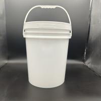 China Custom Logo Round Plastic Bucket With Screen Printing / Heat Transfer / IML Printing for sale