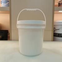 China Food Grade 5 Gallon Plastic White Buckets With Lids Stackable Recyclable for sale