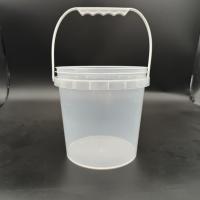 China Compression Resistance Transparent Plastic Bucket Clear Plastic Beach Bucket With Plastic Handle for sale