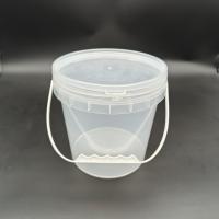 China Compression Resistance Transparent Plastic Bucket Clear Plastic Beach Bucket With Plastic Handle for sale