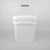 China Recyclable Stackable 10 Litre Square Plastic Bucket Leakproof for sale