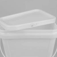 China Impact Resistance Square Plastic Bucket Food Grade With Snap On Lid for sale