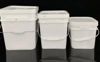 China Poly Line Bucket Food Storage Buckets Square Thermal Transfer Screen Printing for sale