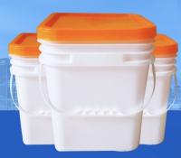 China Poly Line Bucket Food Storage Buckets Square Thermal Transfer Screen Printing for sale