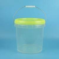 China 5l Clear Plastic Bucket Pails With Lid Thermal Transfer Decoration for sale