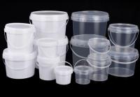China Corrosion Resistance 5 Gallon Clear Plastic Pail Bucket Containers Screen Printing for sale