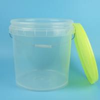 China Corrosion Resistance 5 Gallon Clear Plastic Pail Bucket Containers Screen Printing for sale
