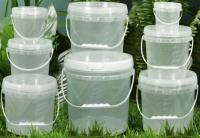 China Customizable Transparent Plastic Bucket Clear Storage Buckets OEM ODM for sale