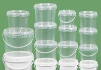 China Customizable Transparent Plastic Bucket Clear Storage Buckets OEM ODM for sale