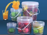 China Smooth Surface 5 Gallon Transparent Plastic Bucket IML Decoration for sale