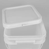 China PP Material White Food Grade Buckets Leakproof Airproof Pail With Lid for sale