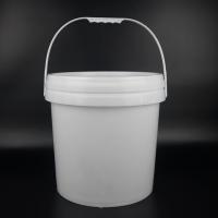 China Pouring Spout Lubricant Bucket 20 Litre Plastic Bucket IML Printing for sale