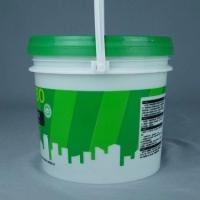 China 18l Round Plastic Paint Bucket With Handles IML Decoration for sale