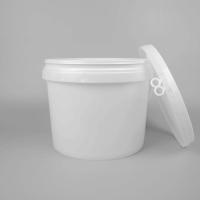 China 18l Round Plastic Paint Bucket With Handles IML Decoration for sale