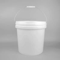 China 18l Round Plastic Paint Bucket With Handles IML Decoration for sale
