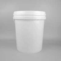 China 18l Round Plastic Paint Bucket With Handles IML Decoration for sale