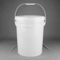 China IML Decoration Chemical Bucket 5 Gallon White Plastic Bucket Put Corrosion for sale